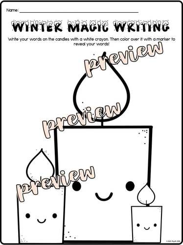 Winter Word Work Spelling Activity for Any Spelling List - Winter Magic ...