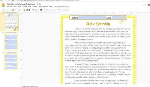 Electricity Resources with Google Slides and Google Forms™ Distance ...