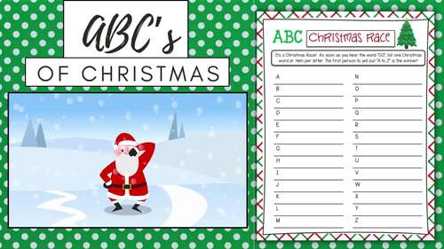 Christmas A to Z Race Game | Fun Christmas Alphabet Game for Kids