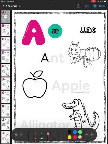 A-Z Phonics Tracing & Coloring Worksheet by FunBox | TPT