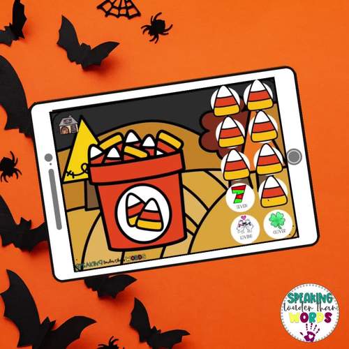 Drag N Drop Articulation Boom Cards Halloween Theme: Early Sounds