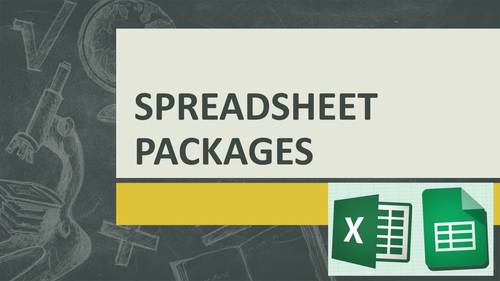 7. SPREADSHEET PACKAGES by All Educators Center | TPT