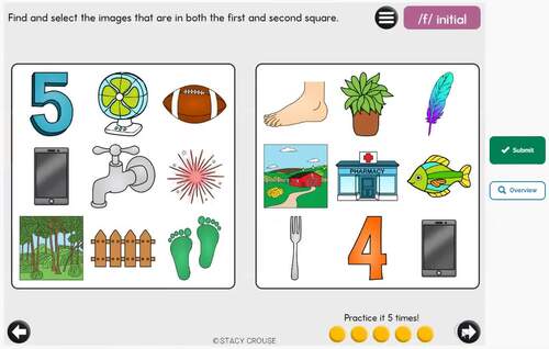 /f/ Articulation Game for Speech Therapy BOOM CARDS™ Click It by Stacy ...