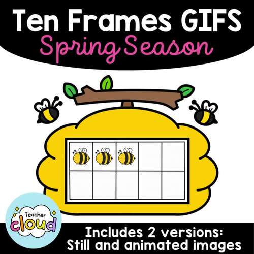 Spring Ten Frame GIFs & Clip Art | Snow-Themed Counting Frames for ...