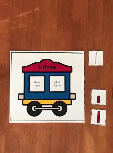 Number Sense 0-20 Train Math Craft | Number Math Craft | TPT
