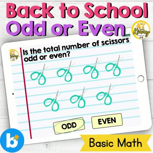 Back to School Odd or Even Boom Cards by Teacher Kimmy | TPT