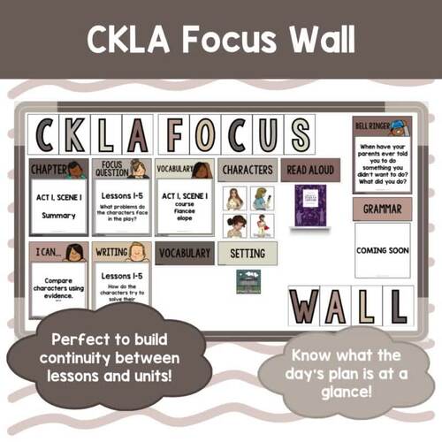 CKLA Grade 5 Unit 7 Midsummer Focus Wall: I Can Statements, Bell ...
