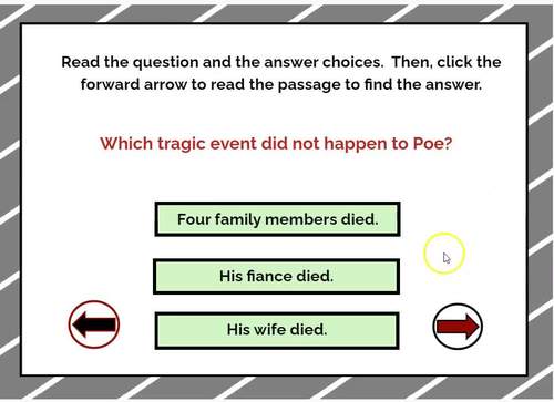 Edgar Allan Poe Scavenger Hunt BOOM Cards by CarolJ Creations | TPT