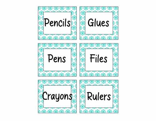 Printable Snowflakes Name Labels, Winter Classroom Labels, Cubby Labels