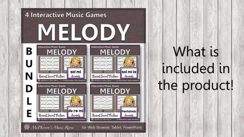 Solfege Interactive Music Games Reveal the Secret Picture Bundle {Animals}