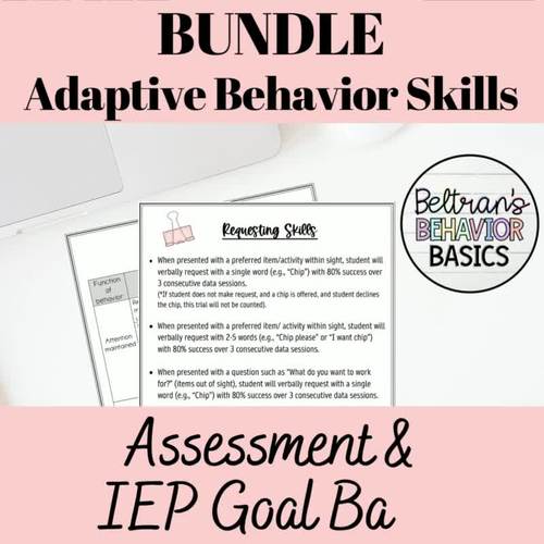 Bundle Behavior Coping Skills Assessment with IEP Goal Bank & Objectives