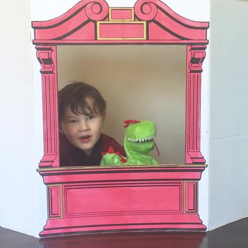 Printable Cardboard Puppet Theatre by Adventure in a Box | TPT