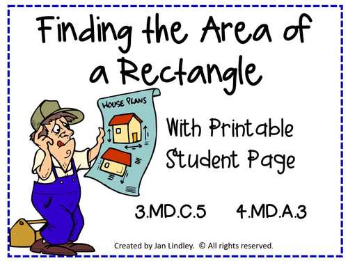 Finding the Area of a Rectangle Power Point Lesson with Printable ...