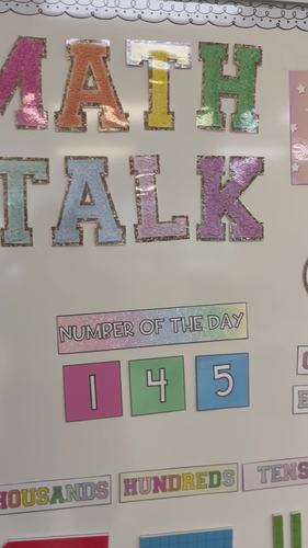 Trendy Rainbow Math Board | Days of School | Number of the Day | TPT