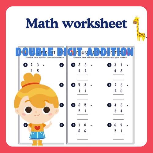 "Mastering Double-Digits: Fun Worksheets for Addition Grade 1-3 | TPT