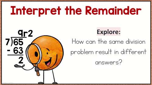 Interpreting Remainders PowerPoint Lessons and Editable Guided Notes ...