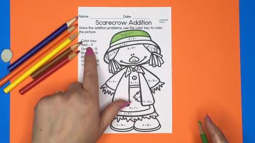 Addition and Subtraction Within 20 Scarecrow Theme by Paula's Primary ...