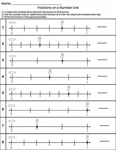 3rd Grade Fraction Worksheets–Equivalent, Comparing, Number Lines ...