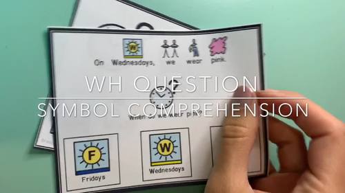 WH Questions Visual Task Cards with Symbols (Autism and Special Education)