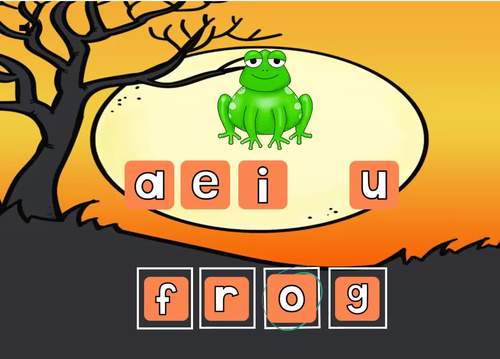 Distance Learning Halloween Short Vowels | Boom Cards | Digital Task Cards