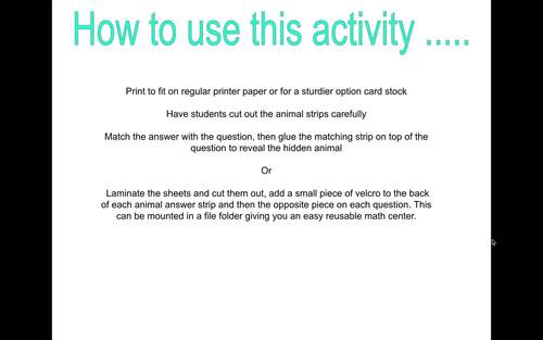 Printable Place Value Hidden Animal Sort for Second Grade by Cait's ...