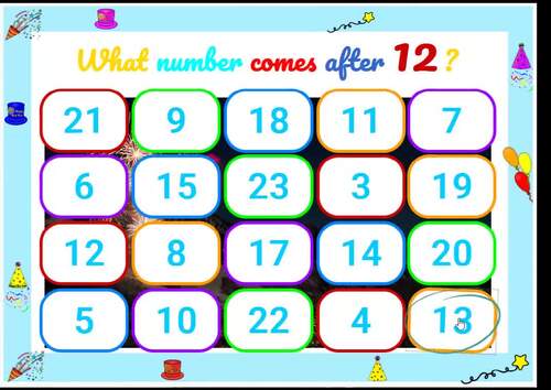 New Years 2023 Math Numbers Before and After Boom Cards Digital Math ...