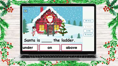 Prepositions Christmas Boom Cards (Audio Support) by Living and Loving ...