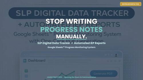 SLP Data Tracker & IEP Progress Monitoring Speech Therapy Data ...