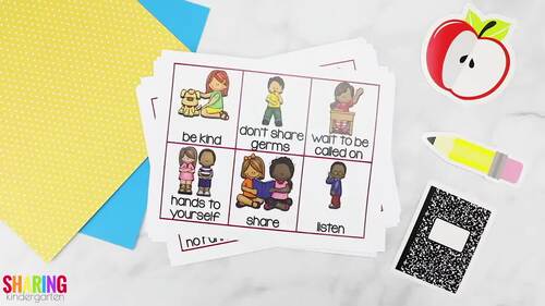 School Expectations Back to School Rules Sort Activity for Kindergarten 1st