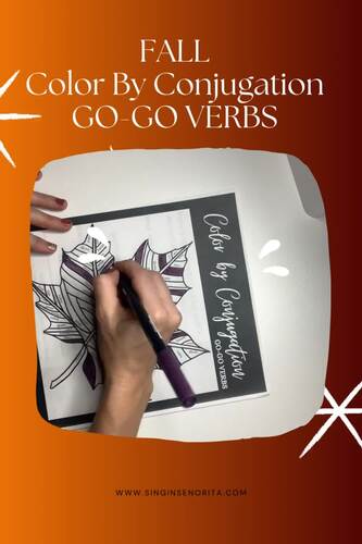 Go-Go Verbs Color By Conjugation-Fall by SinginSeñorita | TPT