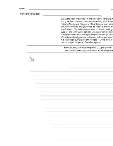 100 Customized and Engaging Writing Prompts for MIDDLE SCHOOL STUDENTS