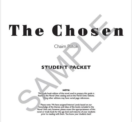 The Chosen Novel Units® Student Packet Novel Study | TPT