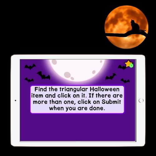 Find the triangle with audio | Halloween shapes BOOM CARDS | TPT