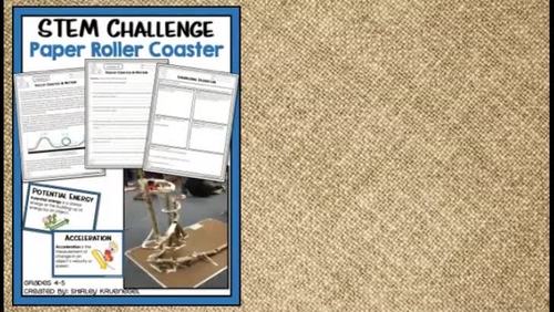 Paper Roller Coaster STEM Challenge by Dreams Teach | TPT