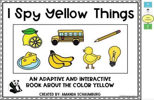 I SPY Yellow Things Interactive Book: Print and Digital Versions Included