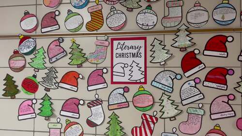 Literary Devices Christmas Writing Activity - High School English