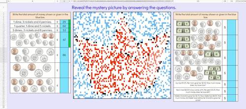 Digital Math Pixel Art Mystery Picture 2nd Grade Bundle by Tanya Yero ...