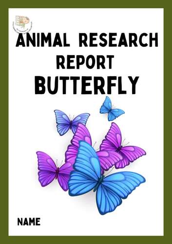 Butterfly Animal Research Project - Butterfly Research Report template