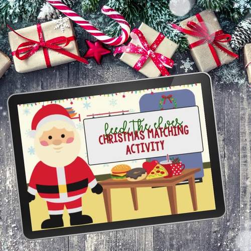 NO PRINT NO PREP Feed the Elves | Christmas Matching Boom Deck™ | TPT