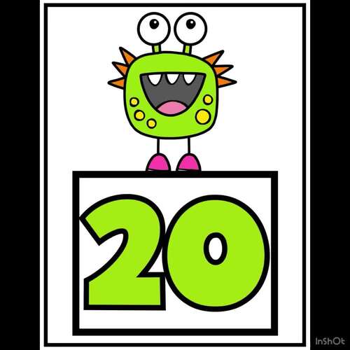 Skip Counting by 10s Monsters Theme Number Line Posters – K.CC.1