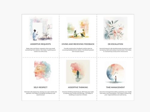 Assertiveness Training CBT Therapy Cards Printable Cognitive Behavioral