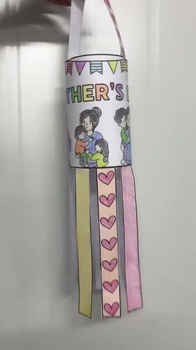 Mother's Day Project: Hanging Windsock Activity, Card Craft, and Worksheet