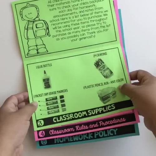 Back to School Flip book | Meet the Teacher | Editable Flipbook | TPT