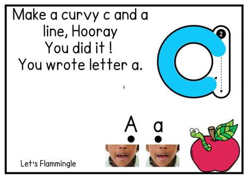 Animated Letter Formation Digital Slides / Poems with Audio and Gifs