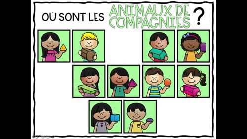 French Digital Vocabulary Games - Où sont les ANIMAUX? | TPT