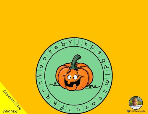 Halloween Letter Recognition and Initial Sounds for Phonemic Awareness Game