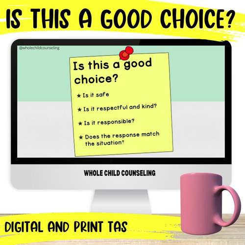 Behavior Choices and Responses Problem Solving SEL Task Cards Digital ...