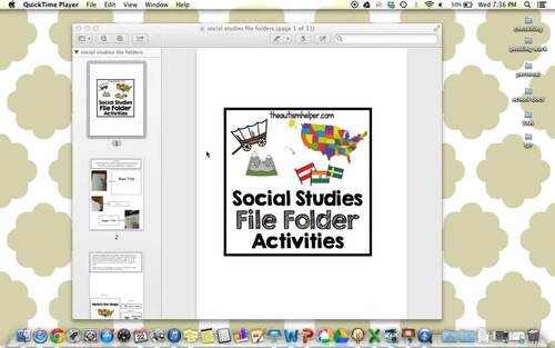 Social Studies File Folder Activities {for special education} | TPT