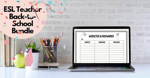 The Ultimate ESL Teacher Planner (Editable) | ESL Back to School