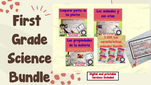 First Grade Spanish Science Bundle by Cloud Ten | TPT